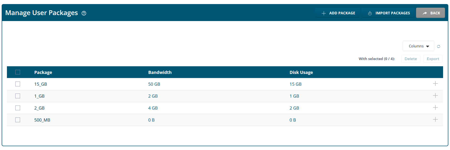 How to Create Packages in DirectAdmin? - fatreseller.in1
